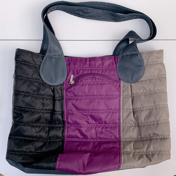 lug | Bags | Lug Tote Bag In Purple Taupe And Black | Poshmark